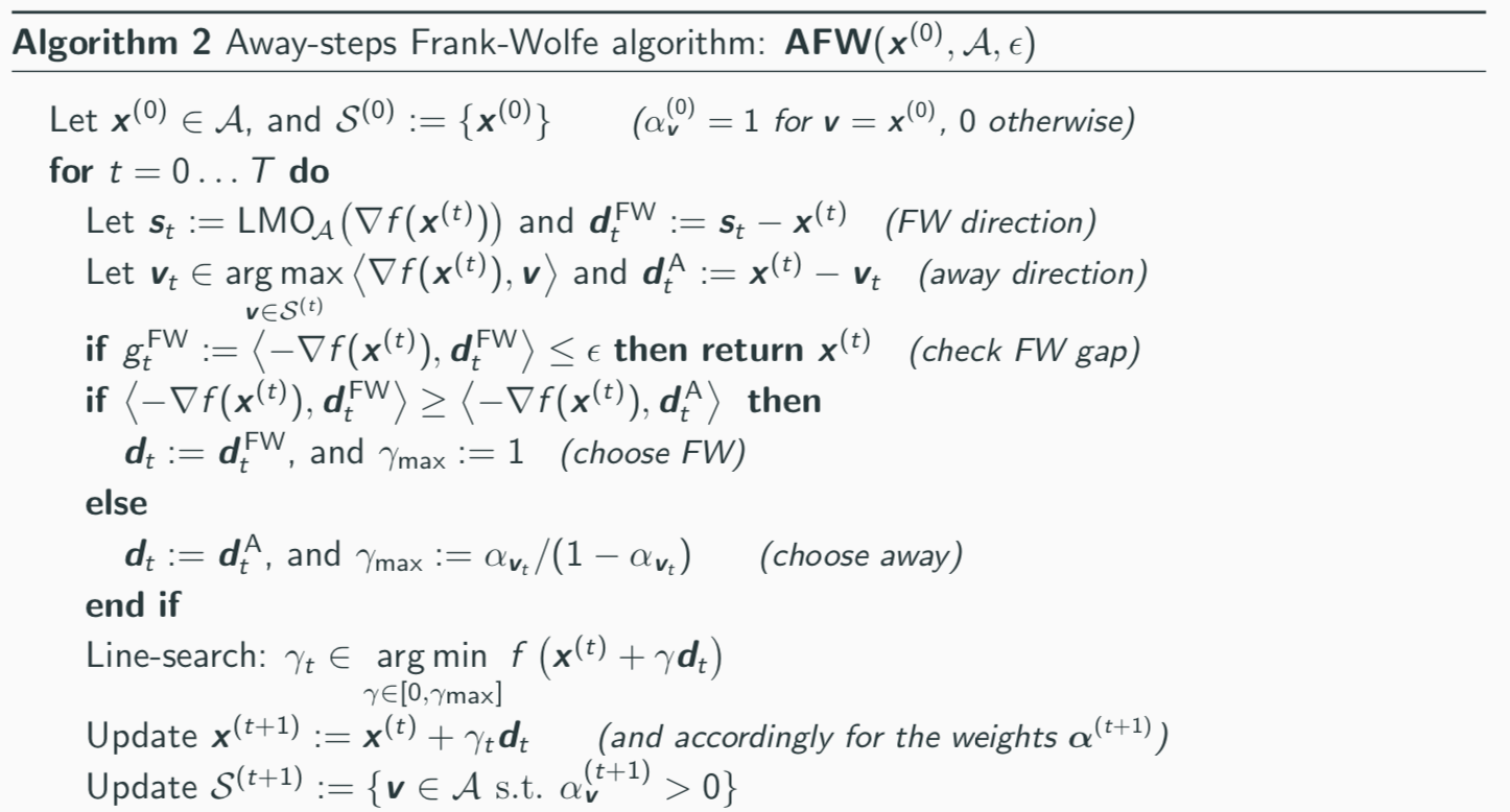 On the Global Linear Convergence of Frank-Wolfe Optimization Variants – Optimization in Machine ...